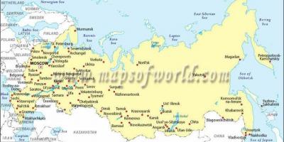Russia mappa - Mappe di Russia (Europa dell'Est - Europa)